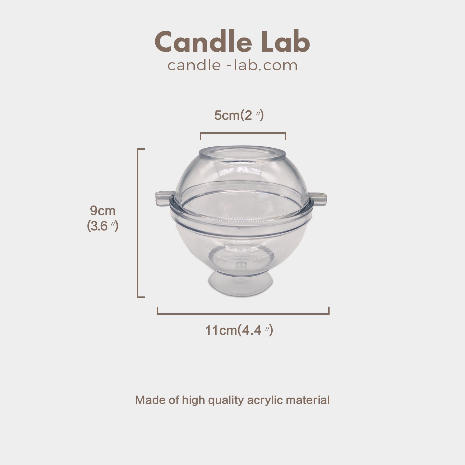 9cm Sphere Ball Shape Candle Mold – candle-lab.com